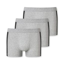 3 Schiesser Shorts - Herren - Gr. L/6 - grau