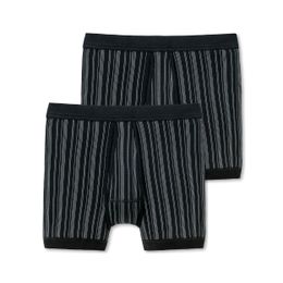 2 Schiesser Shorts in Feinripp - Herren - Gr. Xxl/8 - schwarz
