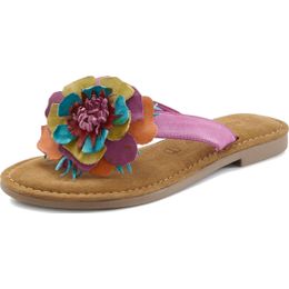 Lascana Damen Pantolette lila/gelb/orange/t&uuml;rkis Gr&ouml;&szlig;e 41