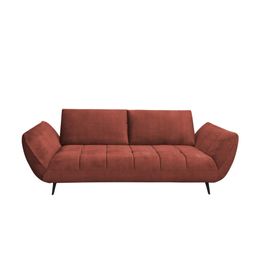 bobb Sofa 2 5 -sitzig mit Sitztiefenverstellung Carly rot Ma&szlig;e (cm): B: 240 H: 90 T: 123.0 Sofas > Sofas nach Material > Stoffsofas &raquo; Sofa DE