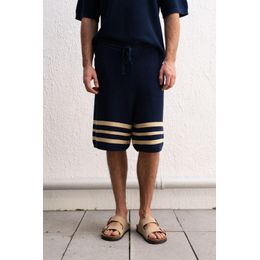 Herren gestreifte Baumwolljersey-Shorts