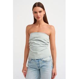 Damen Tr&auml;gerloses Jeans-Cropped-Top