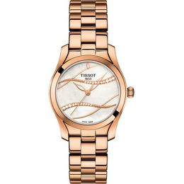 Tissot T-wave ros&eacute;gold Damen Armbanduhr T1122103311100