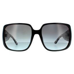 Guess Butterfly Womens Shiny Black Smoke Grey Gradient Sonnenbrille