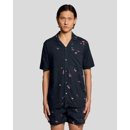 Lyle & Scott Goldfisch Grafik Resort Hemd