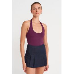 Slim Fit Halter-Neck Cut-Out-Top