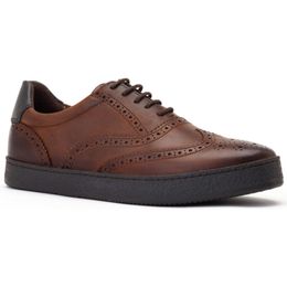 Base London Christo Leder Herren Braun Schn&uuml;rschuhe