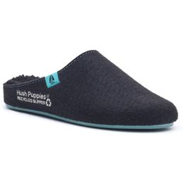 Hush Puppies Die guten Polyester Herren Schwarz T&uuml;rkis Hausschuhe