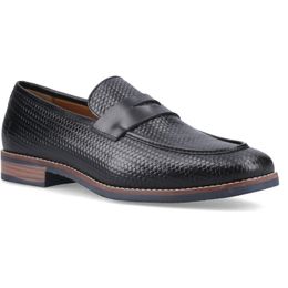 Hush Puppies Mitchell Leder Schwarze Herren Slipper