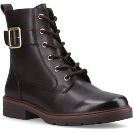 Hush Puppies Teagan Biker Leder Damenstiefel BRAUN