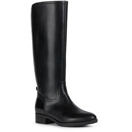 Geox D Felicity Leder Damenstiefel Schwarz