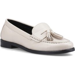 Hush Puppies Connie Leder Damen Creme Loafer