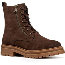 Geox D Iridea F Leder Damenstiefel Dunkelbraun