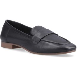 Hush Puppies Sutton Leder Damen Schwarz Slipper