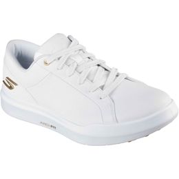 Skechers GO GOLF Drive 12 Leder Damen Golf Schuhe Wei&szlig;/Gold