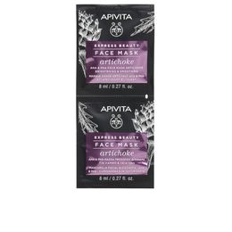 Apivita Express Beauty Illuminierende und Retexturierende Gesichtsmaske mit Artischocke, AHA und PHA 2 x 8 ml
