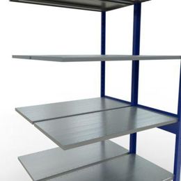 SCHULTE LAGERTECHNIK - Stecks.Doppelanbauregal Typ 150 - 2500x1000x500 mm, 2x6 B&ouml;den