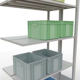 SCHULTE LAGERTECHNIK - Stecks.Doppelanbauregal Typ 150 - 2000x1000x2x300 mm 2x5 B&ouml;den