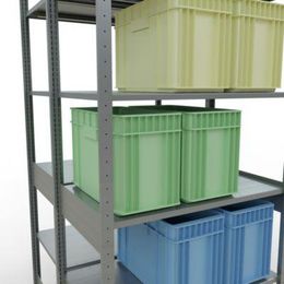 SCHULTE LAGERTECHNIK - Stecks.Doppelgrundregal Typ 150 - 2500x1000x2x600 mm verz.2x6 B&ouml;den