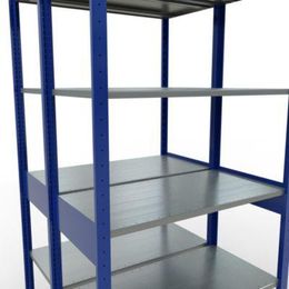SCHULTE LAGERTECHNIK - Stecks.Doppelgrundregal Typ 150 - 2500x1000x500 mm, 2x6 B&ouml;den