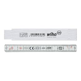 wiha Gliederma&szlig;stab Longlife&reg; 1 m metrisch, 10 Glieder wei&szlig; (27062)