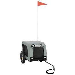 vidaXL Fahrradanh&auml;nger Hund 124 x 53 x 53 cm (L x B x H) grau