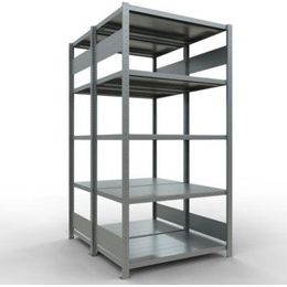 SCHULTE LAGERTECHNIK - Stecks.Doppelgrundr. Typ 250 kg - 2000x1000x2x600 mm, 10 B&ouml;den