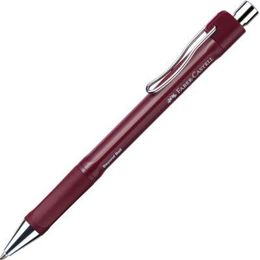 Faber-Castell Kugelschreiber Beyond Ball, Strichst&auml;rke 0,5 mm, Schreibfarbe rot, dokumentenecht, nachf&uuml;llbar, Recycling-Kunststoff/Metall, 1 St&uuml;ck