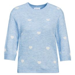 Gina Damen Strickpullover mit Herz-Allover