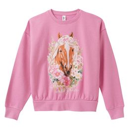 Yigga M&auml;dchen Sweatshirt mit Pferde-Motiv