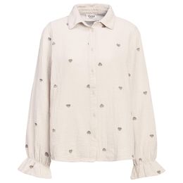 Gina Damen Musselin-Bluse mit Herz-Stickerei