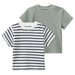 Topomini 2 Newborn T-Shirts mit Rippstruktur