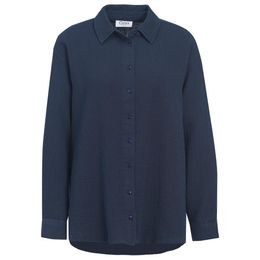 Gina Damen Musselin-Bluse unifarben