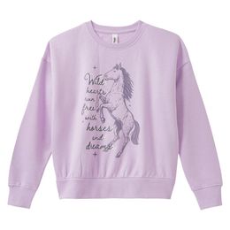 Yigga M&auml;dchen Sweatshirt mit Pferde-Motiv