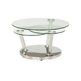 Couchtisch Conigli transparent/klar Ma&szlig;e (cm): B: 80 H: 44,5 Tische > Couchtische > Couchtische nach Material &raquo; Sofa DE
