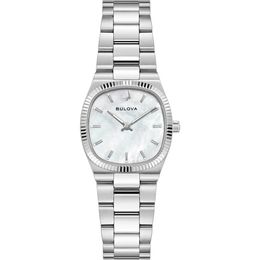 Bulova Super Seville Mini Silber Damen Armbanduhr 96L353