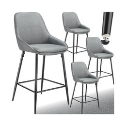 TecTake&reg; Thekenstuhl, gepolstert, weicher Bezug, pulverbeschichtete Stahlbeine, 49 x 54 x 100 cm, Belastbarkeit 120 kg