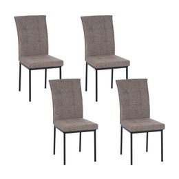 HTI-Living Stuhl Matthew Hellbraun 4er-Set