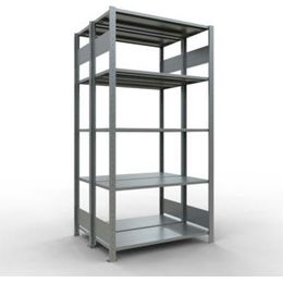 SCHULTE LAGERTECHNIK - Stecks.Doppelgrundregal Typ 150 - 2000x1000x2x400 mm verz.2x5 B&ouml;den