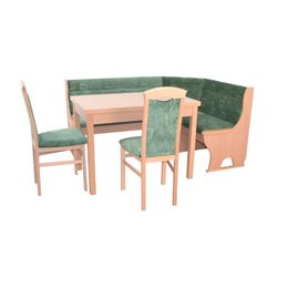 m&ouml;bel direkt online 4tlg. Eckbankgruppe 1 Truheneckbank, 1 Esstisch, 2 St&uuml;hle Buche