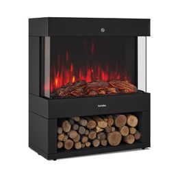 TecTake&reg; Elektrokamin, 2 Leistungsstufen mit 900 W und 1800 W, pulverbeschichteter Stahl, integriertes Thermostat