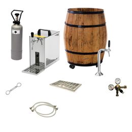 ich-zapfe BARRIQUE-Zapfanlage, Bierzapfanlage mobile Bierbar, Rollbar Komplett Set