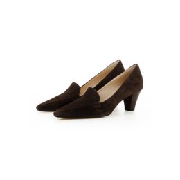 Evita PATRIZIA Damen Pumps - Rauleder Dunkelbraun - 46