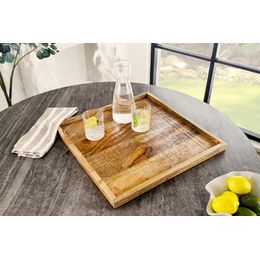 Riess Ambiente Massives Tablett MAKASSAR 50cm Mangoholz Servierbrett Riess-Ambiente Natur