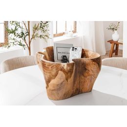 Riess Ambiente Einzigartige Schale FLOWERS 45cm natur Teak aus Wurzelholz Riess-Ambiente organisch