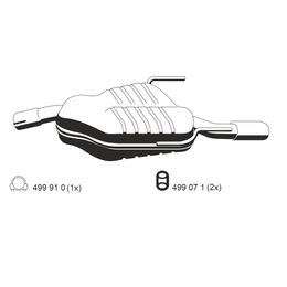 Ernst Endschalld&auml;mpfer 043281 f&uuml;r Opel GM