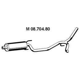 VEGAZ Mittelschalld&auml;mpfer os594ebern mitte f&uuml;r Opel