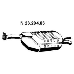 EBERSP&Auml;CHER EBERSP&Auml;CHER Endschalld&auml;mpfer 2329483 hinten f&uuml;r Mercedes