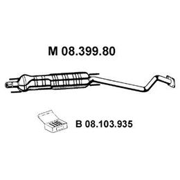 EBERSP&Auml;CHER EBERSP&Auml;CHER Mittelschalld&auml;mpfer 0839980 mitte f&uuml;r Opel