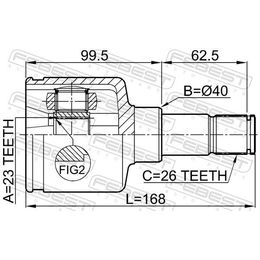 FEBEST Gelenksatz, Antriebswelle 2111cb420lh Vorderachse links f&uuml;r Ford Volvo